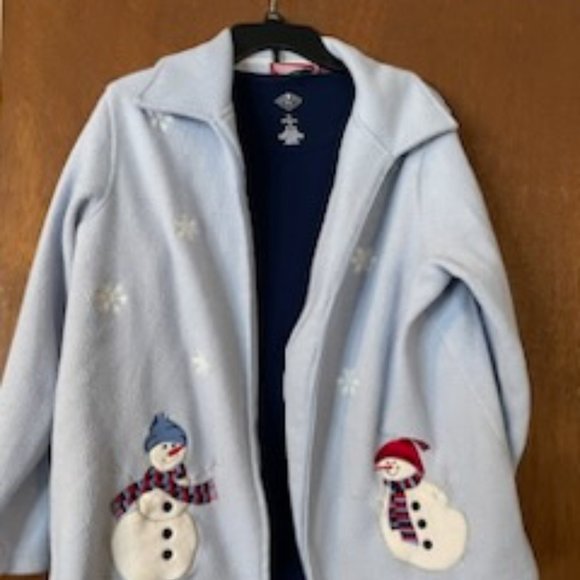 St. Johns Bay | Sweaters | Snowman Fleece Jacket With Blue Long Sleeve ...
